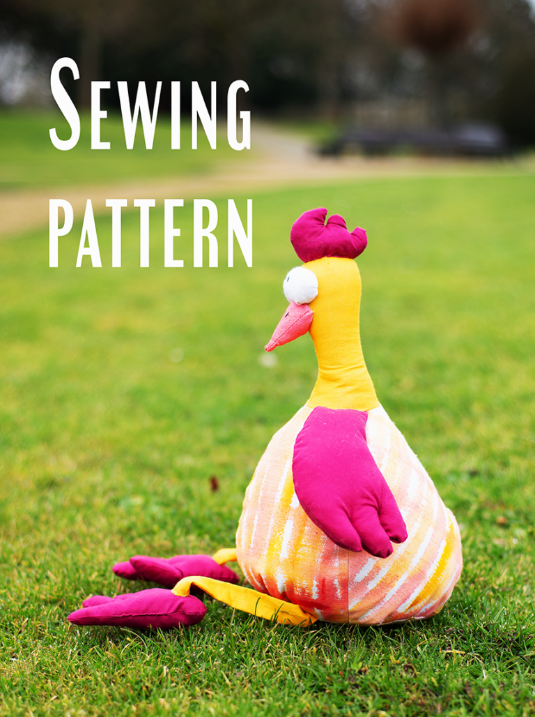 How to sew a funny hen or rooster soft toy - Art of greeting cards